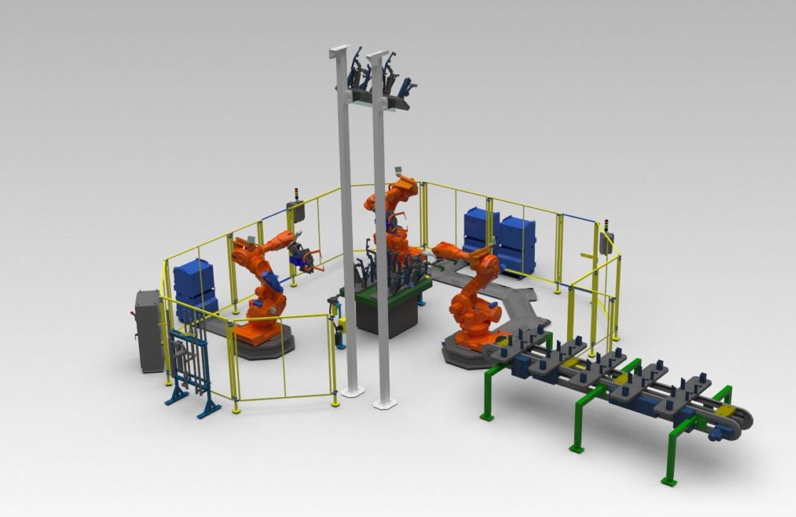 Process Simulate line with robots jpeg - Simsol